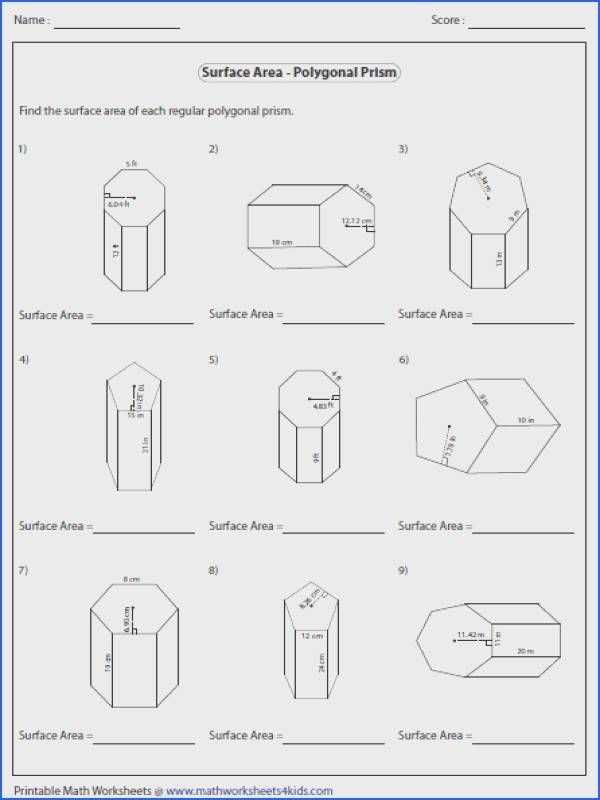 Unveiling the Secrets: Answers to Surface Area of Prisms, Pyramids ...