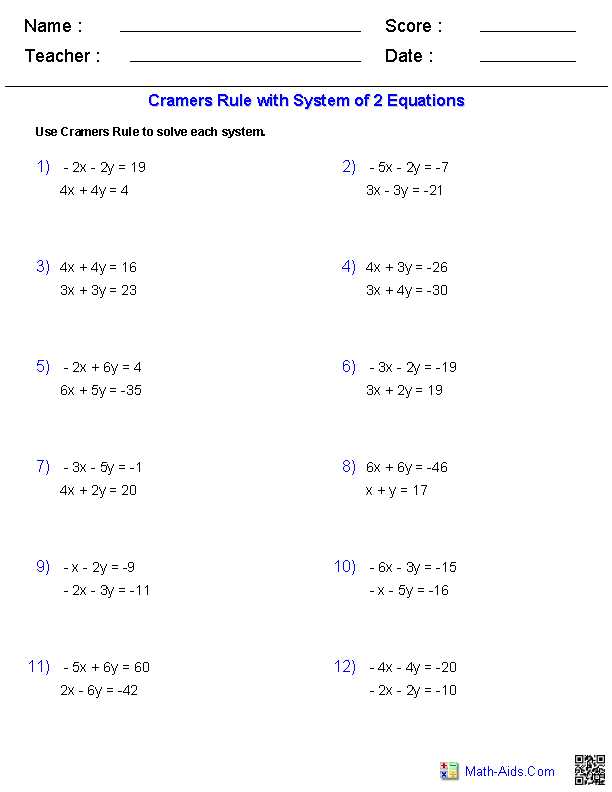 A Comprehensive Guide to Systems of Equations: Unlocking the Answer Key