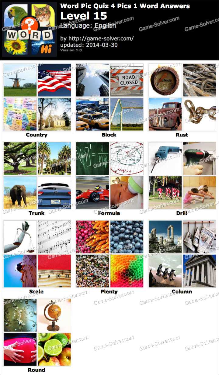 Stay Ahead of the Game with 4 Pics 1 Word Updated Answers