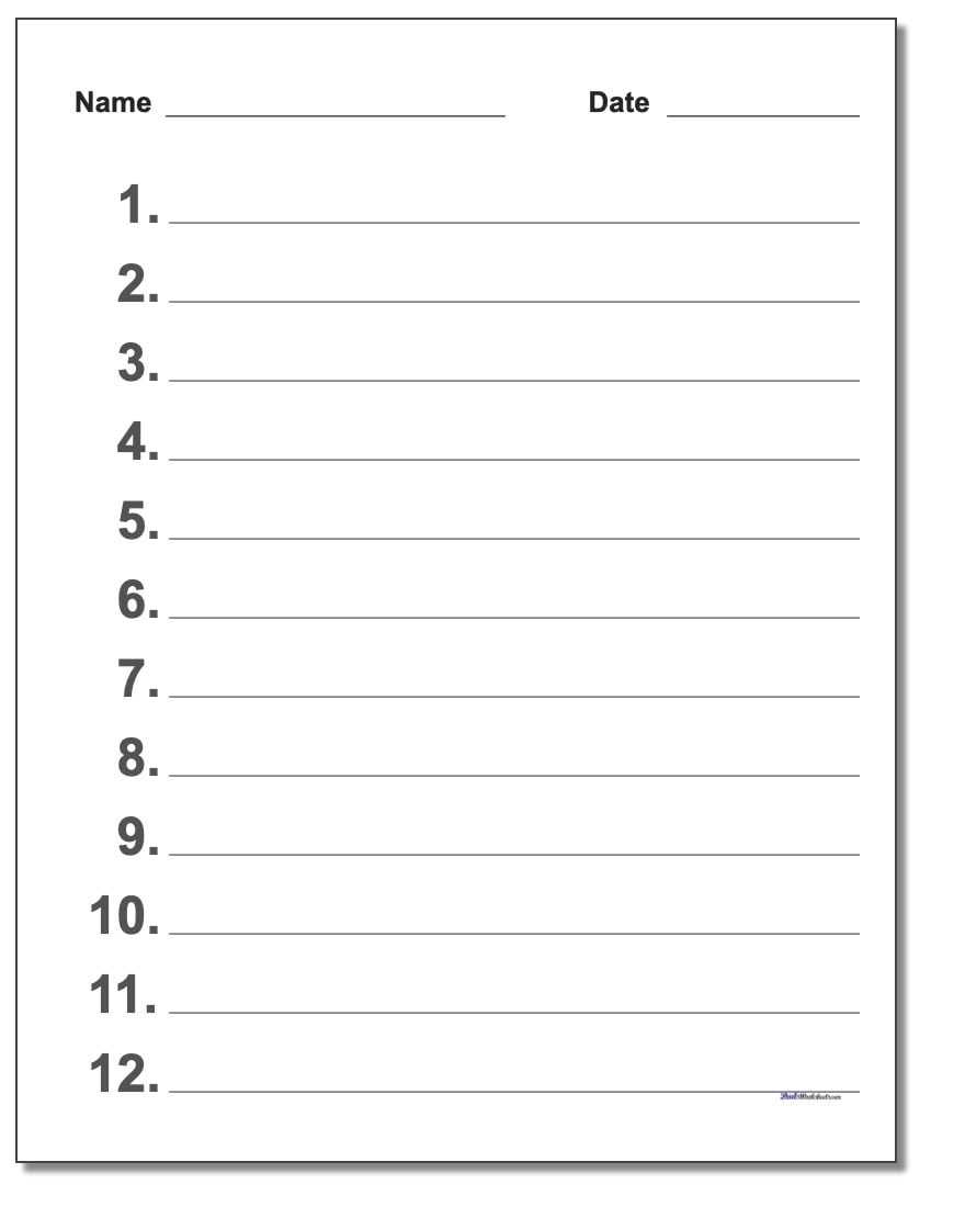 10 Ways Numbered Lined Paper Can Help You Stay Organized and Productive